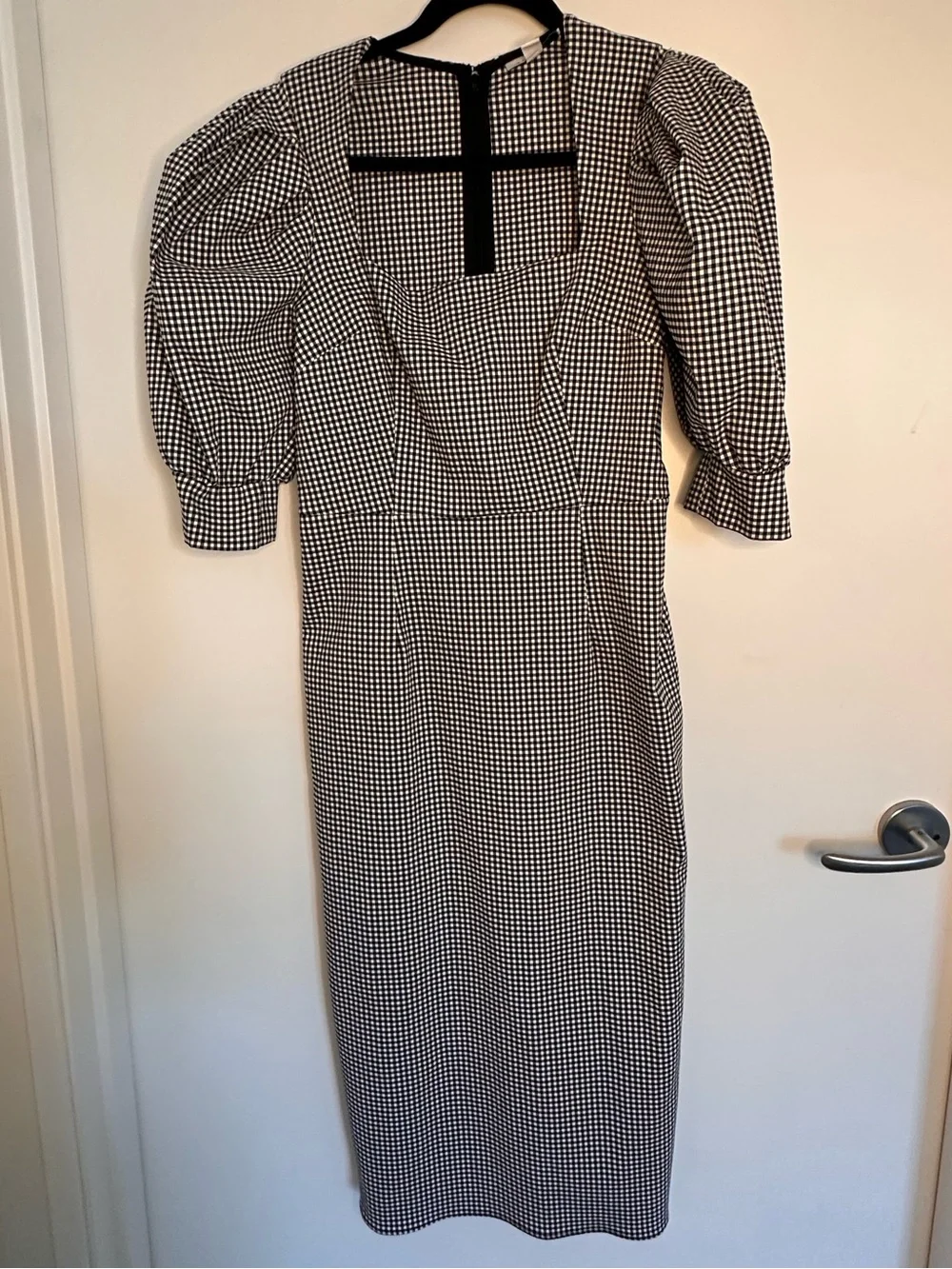 Dresses | Black White Gingham Puffsleeve Dress | Poshmark